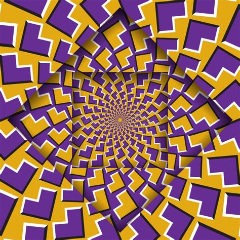 Moving Layers With A Circular Pattern Abstract Optical Illusion Background Stock Vector