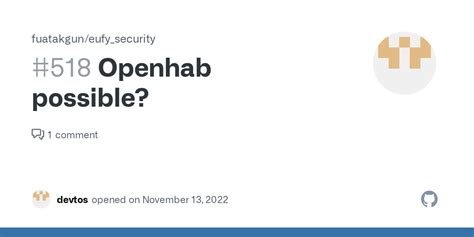 Openhab Possible Issue Fuatakgun Eufy Security GitHub