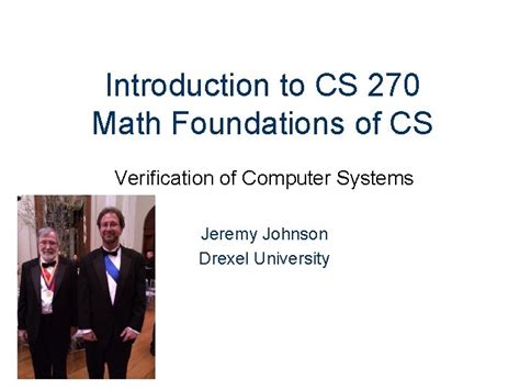Introduction To Cs 270 Math Foundations Of Cs