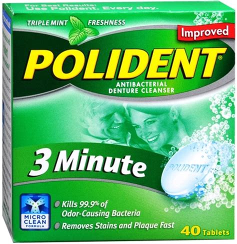 Buy 6 Pack Polident 3 Minute Tablets 40 Tablets Online At Lowest