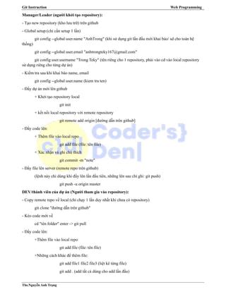 Git Instruction Pdf