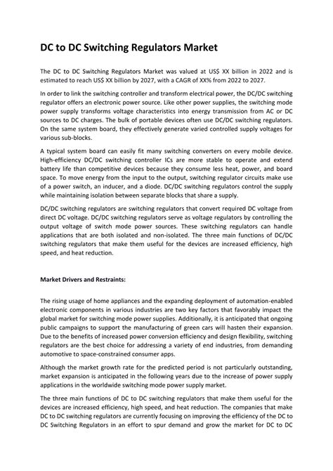 Ppt Dc To Dc Switching Regulators Market Powerpoint Presentation Free Download Id 11978654