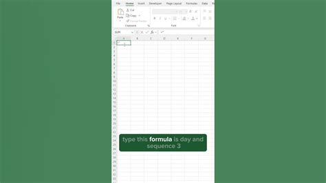 Create A List Of Days Instantly In Excel With The Sequence Formula Excel Exceltips Youtube
