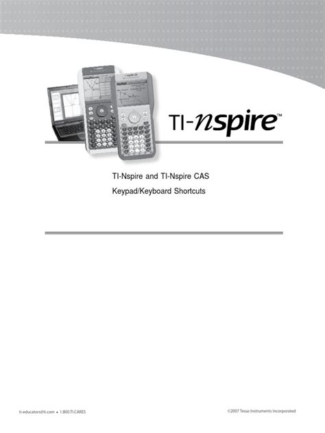 Ti Nspire 1 3 Key Shortcuts Pdf Control Key Computer Keyboard