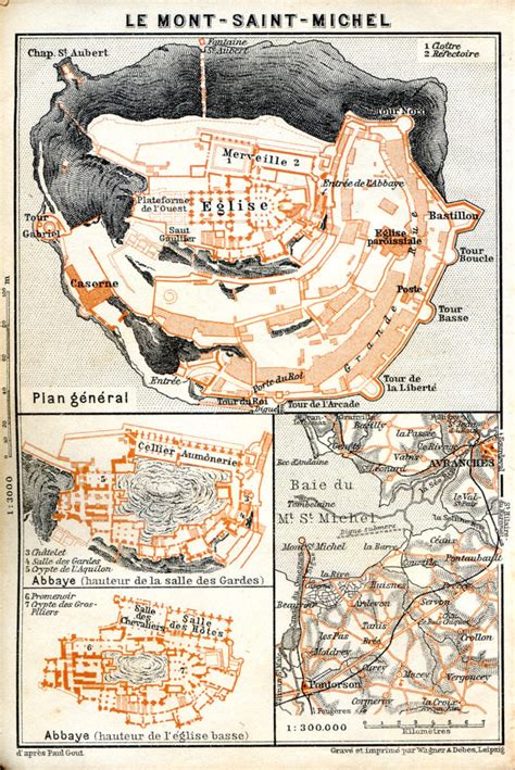 Mont Saint Michel France Map 350x316