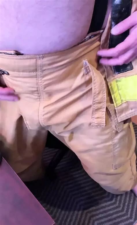 Cum On Fireman Turnout Pants Gay Man Man Porn By Faphouse Xhamster