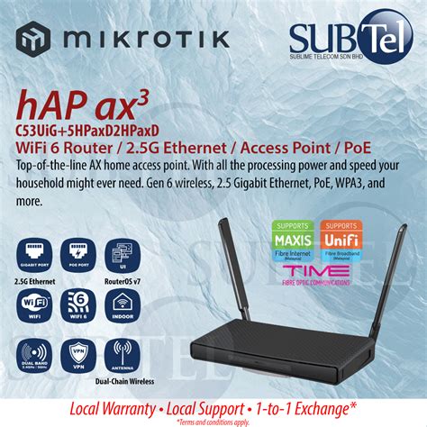 Mikrotik Hap Ax3 C53uig 5hpaxd2hpaxd Wifi6 Router 2 5g Ethernet Access Point Poe Routeros V7