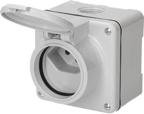 Steckdose 1x Typ 13 Gr1x1 Ap Mica Nass Ip55 Grau Max Hauri Ag