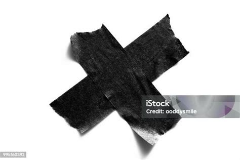 흰색 바탕에 검은 테이프 설정 합니다 찢어진된 수평 및 다른 크기 검은 스티커 테이프 접착제 조각 0명에 대한 스톡 사진 및 기타 이미지 Istock