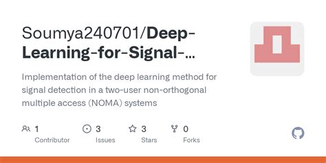 Github Soumya240701 Deep Learning For Signal Detection In Noma Systems Implementation Of The