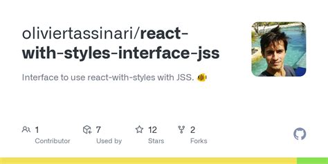 Github Oliviertassinarireact With Styles Interface Jss Interface To Use React With Styles