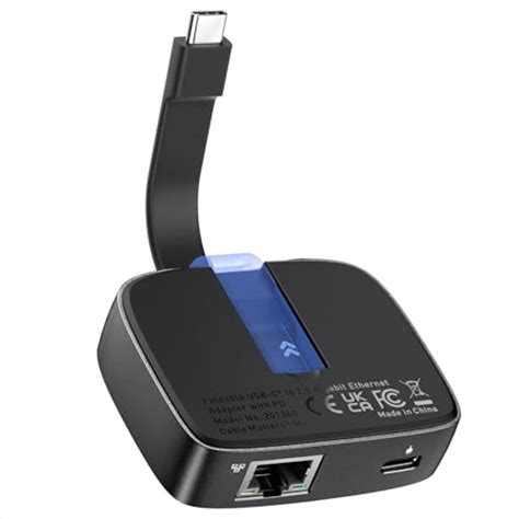 Foldable Usb C To Gigabit Ethernet Adapter With Pd