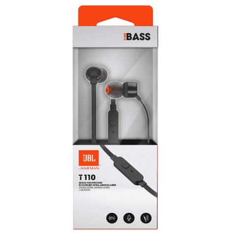 FONE DE OUVIDO JBL TUNE110 PRETO