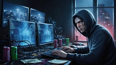 Cyber Hacker In Action Premium Ai Generated Image