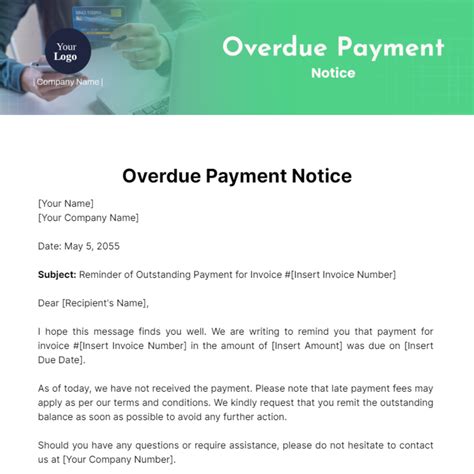 Free Overdue Payment Notice Template Edit Online Download Template Net