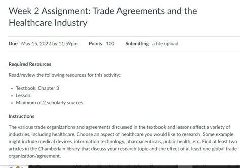 Solution Busn115n Week 2 Assignment Trade Agreements Scol Tutorials