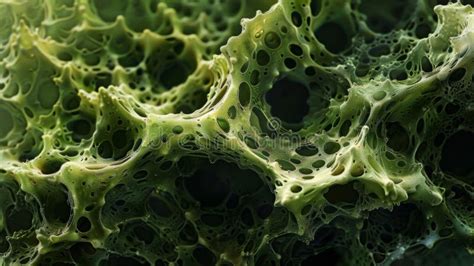 A Microscopic View Of An Algae Bloom Colony Showcases Their
