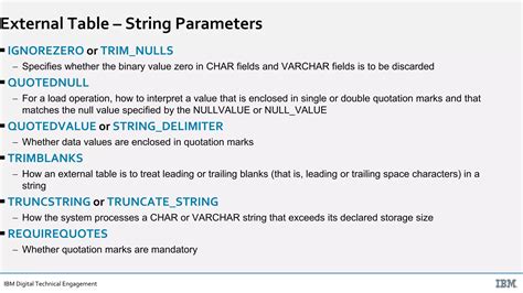 Ibm Db2 115 External Tables Ppt