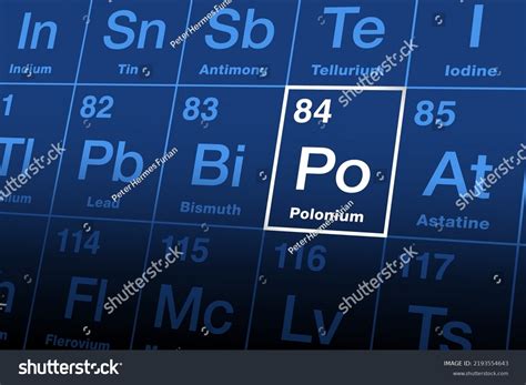Polonium On Periodic Table Chalcogen Highly Stock Vector Royalty Free 2193554643 Shutterstock