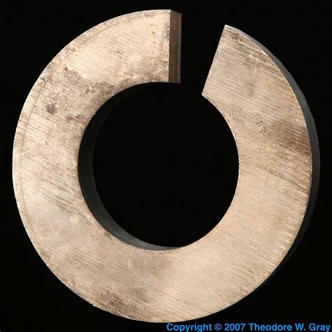 Brass Split Ring A Sample Of The Element Zinc In The Periodic Table