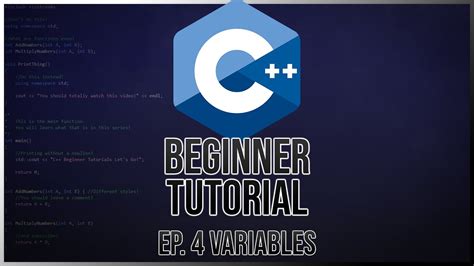 C Beginner Tutorial Ep 4 Variables 2021 Youtube
