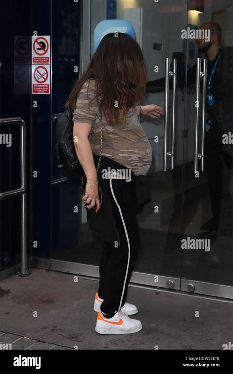 Myleene Klass Seen Arriving At Global Studios After Being Dropped Off