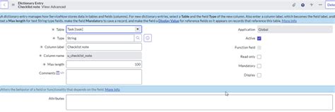 Servicenow Checklists Using A Checklist Field Instead Of Writing To