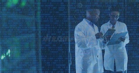 Image Of Binary Coding Over Diverse Male And Female Engineers