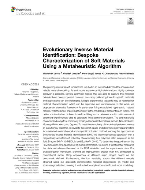 Pdf Evolutionary Inverse Material Identification Bespoke
