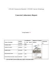 CIVL Construction Materials LAB Docx CIVL Construction Materials CIVL Concrete