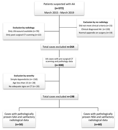 Flow Chart Outlining The Study Population AA Acute Appendicitis SAA Download Scientific