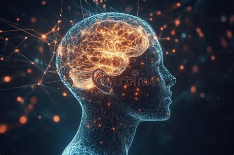 Artificial Intelligence Brain Futuristic Machine Brain Interface Concept Neural Connections