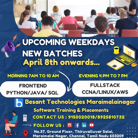 smart jeyam on linkedin besant technologies maraimalainagar branch 📖🖊️
