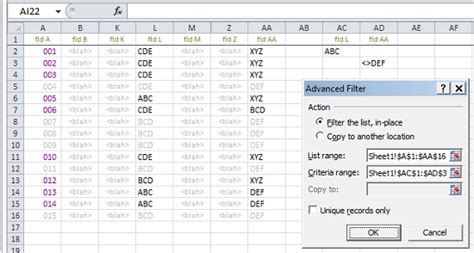 Arrays Autofilter And Display Rows Based On The Xlor Criterions From 2 Columns Stack Overflow