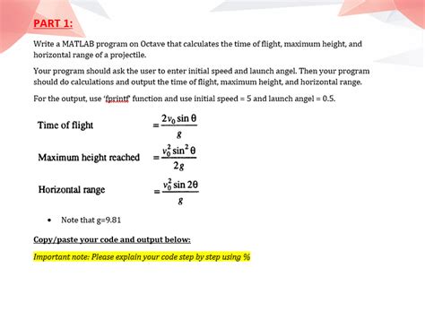 Solved Part 1 Write A Matlab Program On Octave That