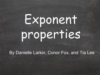 Exponent Properties Ppt