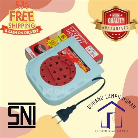 Jual Kabel Roll Trm Sk 906 Cord Extention 6m 9m Sambungan Kabel Tembaga Sni Kabel Gulung