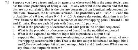 Solved With The Linear Congruential Algorithm A Choice Of