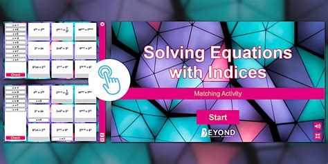 👉 Solving Equations With Indices Matching Teacher Made