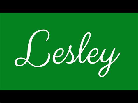 The Name Leslie In Cursive