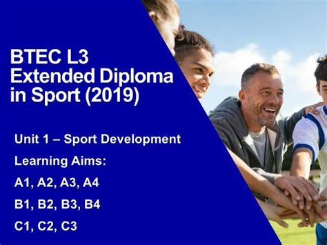 Btec Level 3 Extended Diploma In Sport Unit 1 Sport Development Teaching Resources