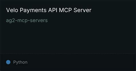 Velo Payments Api Mcp Server Glama