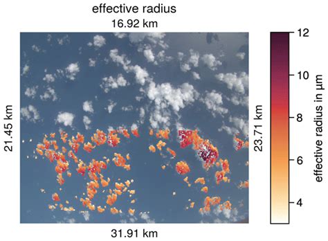 Amt Assets High Spatial Resolution Retrieval Of Cloud Droplet Size Distribution From