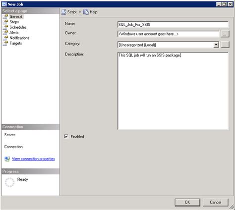 How Do I Create A Step In My Sql Server Agent Job Which Will Run My Ssis Package Stack Overflow