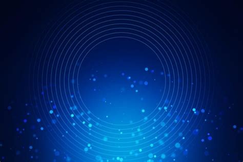 Premium Photo Abstract Concentric Circles With Glowing Particles On A Dark Blue Background