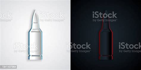 회색과 검은색 배경에 격리된 용지 절단 글머리 기호입니다 종이 아트 스타일 벡터 3차원 형태에 대한 스톡 벡터 아트 및 기타 이미지 3차원 형태 탄약통 구리 Istock