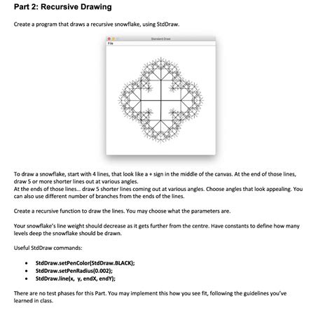 Solved Create A Program That Draws A Recursive Snowflake