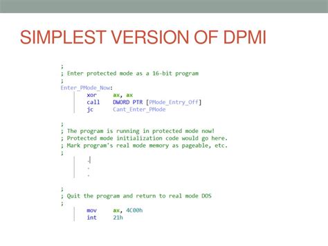 Ppt Dos Protected Mode Interface Dpmi Powerpoint Presentation Free Download Id 2988473