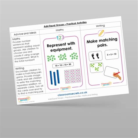 Year 1 Add Equal Groups Practical Activities Resource Classroom Secrets