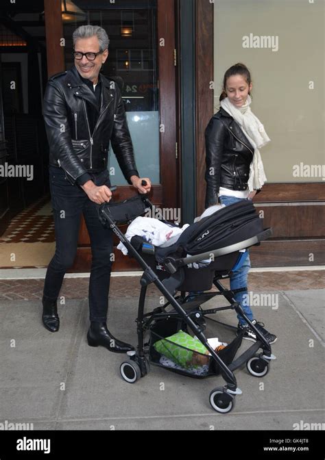 Jeff Goldblum And Emilie Livingston Leave A New York Hotel With Their